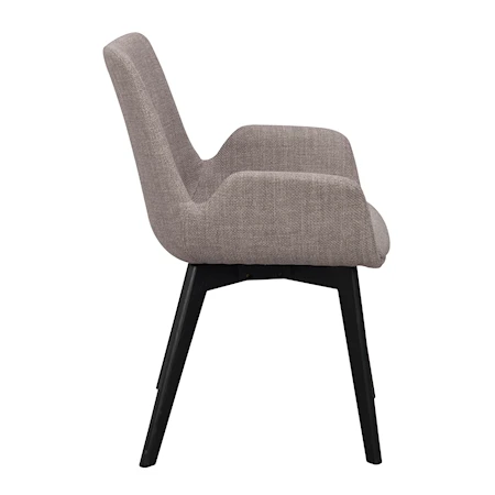 Drimsdale Karmstol Grått Stoff / Svart Eik | KitchenTime